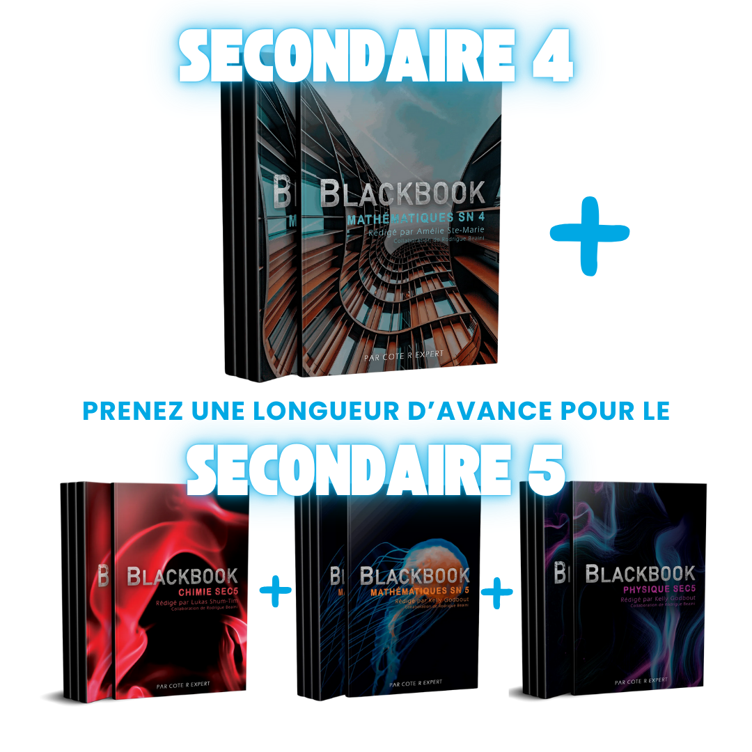 Black Books pour le secondaire – Cote R Expert